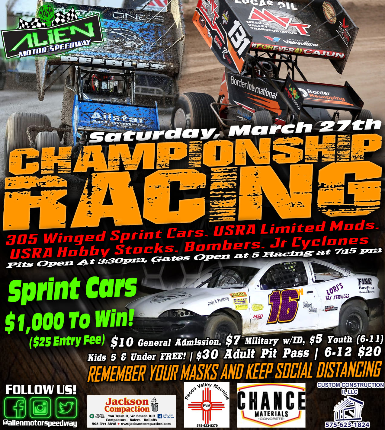 Alien Motor Speedway Race Results